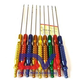 Fixed Handle Blue Plated Liposuction Cannula Set - Delta Med Surgical
