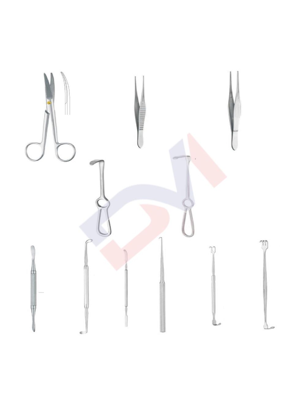 Auricular Reconstruction Instruments Set (Set of 17)