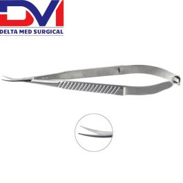 Top Micro Scissors, Long Dissection Blade, 14mm, Curved, 6″(15cm), Flat ...